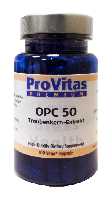 OPC 50 grape seed extract 100 vegan capsules of 50mg | Pro Vita AKTIV ...