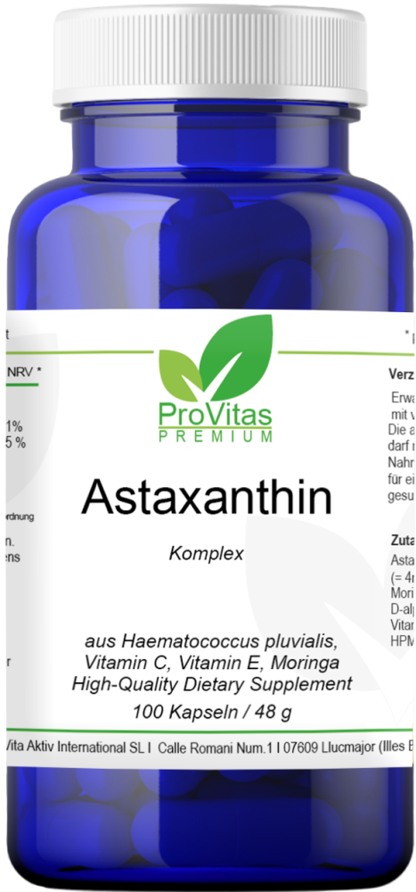 Astaxanthin Complex with VitC + E Moringa 400mg 100 vegan capsules ...