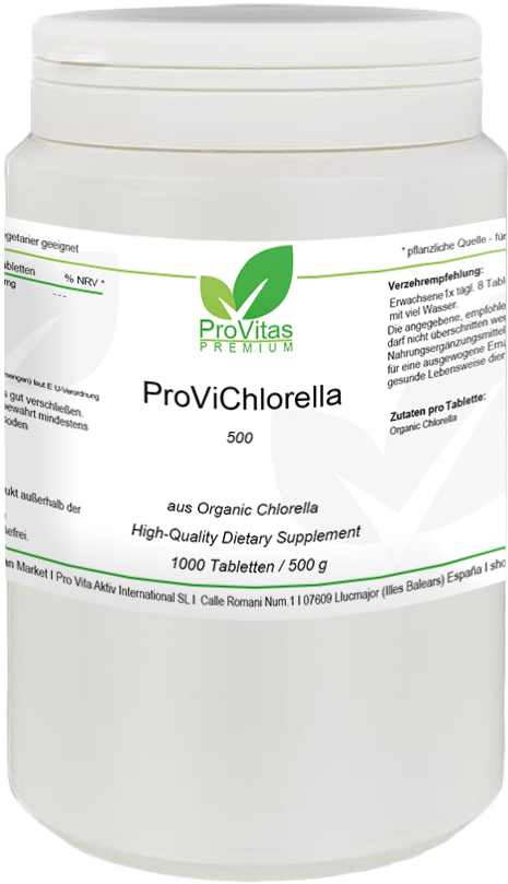 Chlorella Earthrise Japan 1000 T 200g glass | Pro Vita AKTIV International
