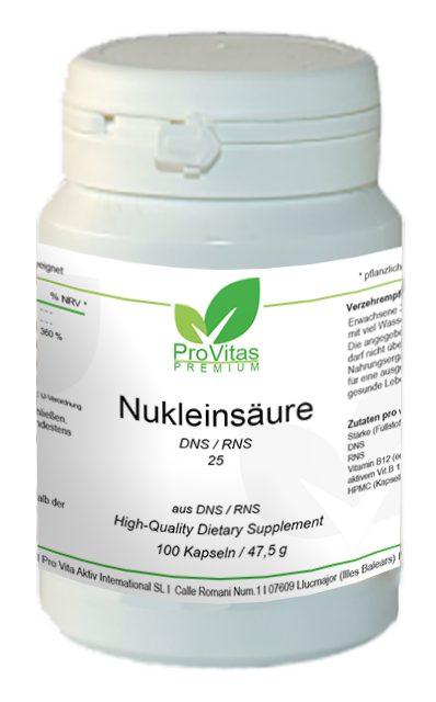 Nucleic acid DNA/RNA 100 capsules á 25mg | Pro Vita AKTIV International