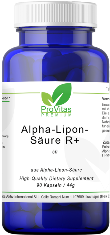 Alpha-Lipon-Säure R+ 50mg 90 Kapseln | Pro Vita AKTIV International