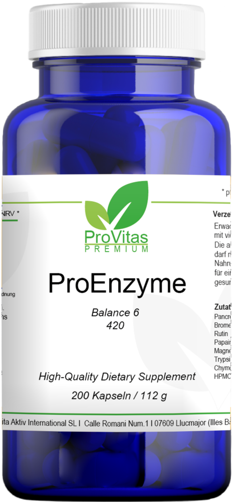 ProEnzyme Balance 6 420mg 200 Kapseln | Pro Vita AKTIV International